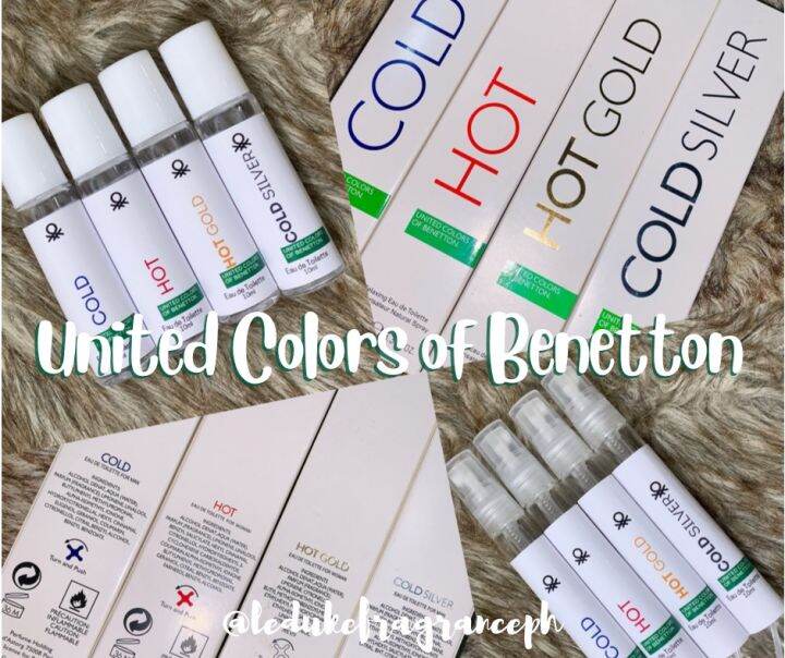 UNITED COLORS OF BENETTON 10ML DECANT ONLY | COLD, HOT, COLD SILVER ...