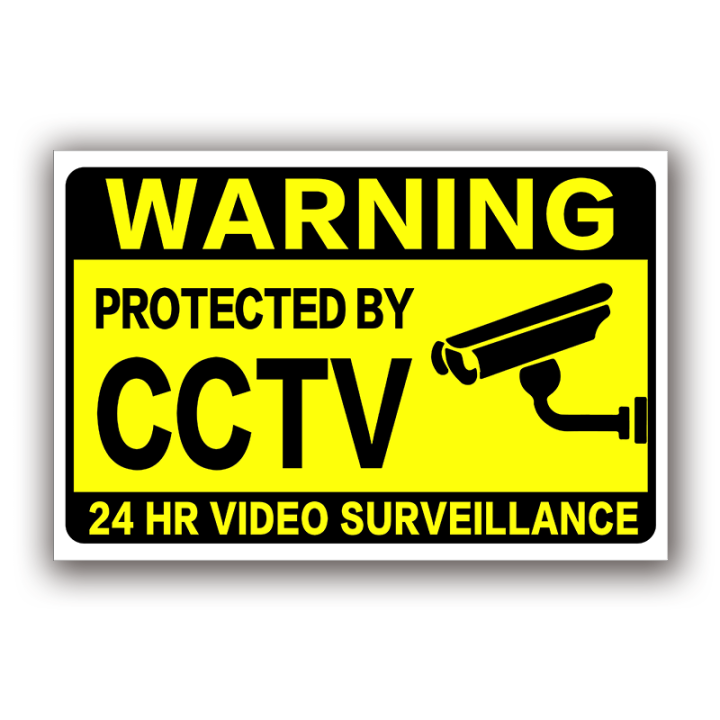 English Monitoring System Warning Sign Sticker Signboard You Have ...