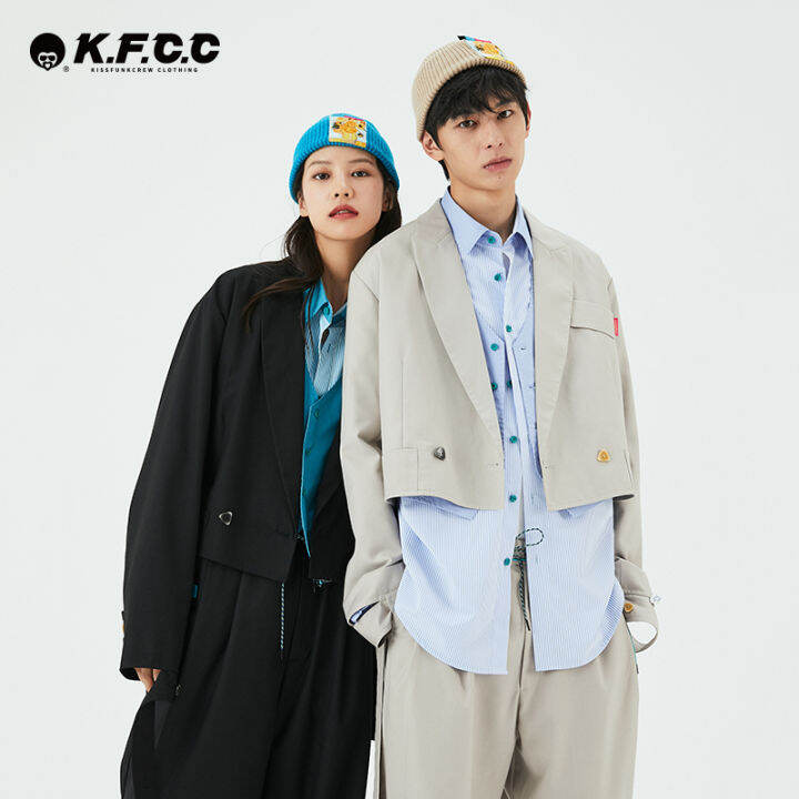 [KFCC] Kissfunk Short Structure Split Suit Men's Personality Niche ...