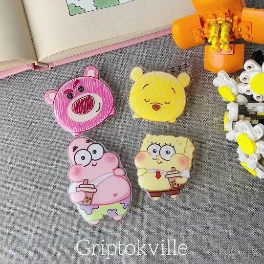 Griptok Acrylic SpongeBob PopSocket การ์ตูนติดหลังมือถือ ที่ติดโทรศัพท์ ...