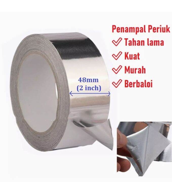[1 METER] 2" Aluminum Foil Tape | Penampal Periuk | Lazada