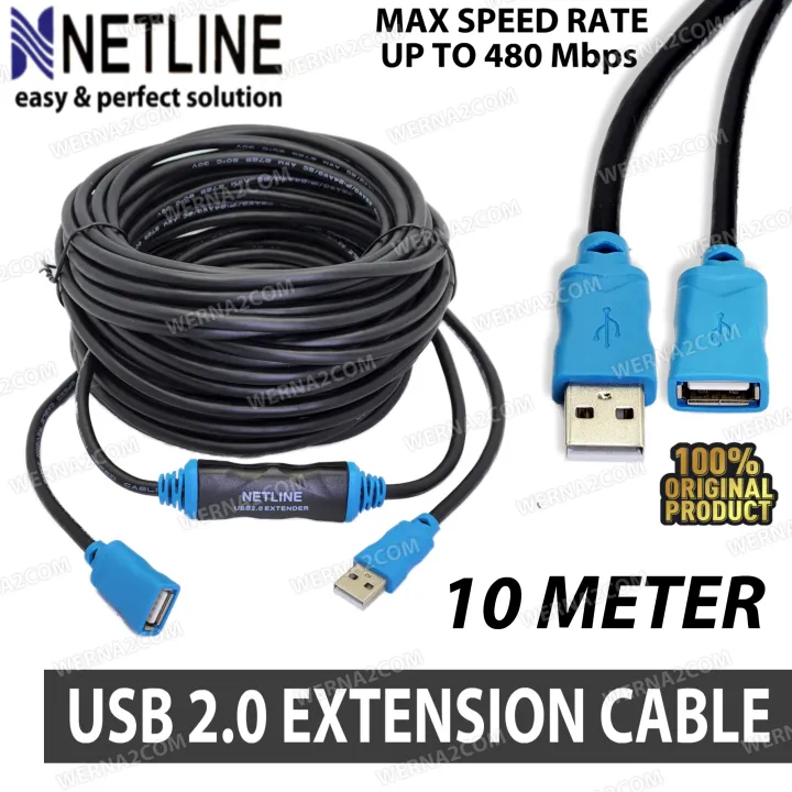 Kabel Extension Aktif USB 2.0 10M NETLINE | Lazada Indonesia