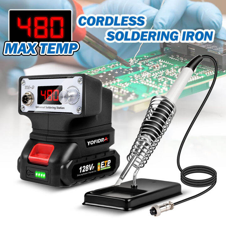 ONEVAN 500W 480°C Portable Cordless Electric Soldering Iron ...