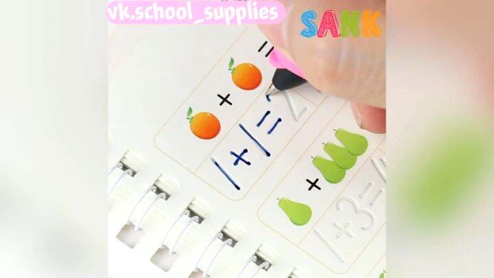 4 in 1 Reusable Magic Practice Writing Notebook Set with Pen Preschool ...