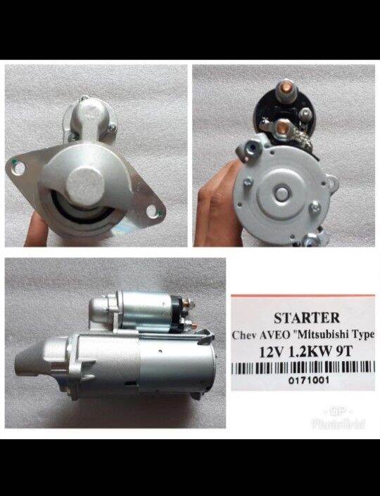 DINAMO STARTER SWITCH CHEVROLET AVEO MITSUBISHI TYPE 12V 1.2KW 9T JAPAN ...