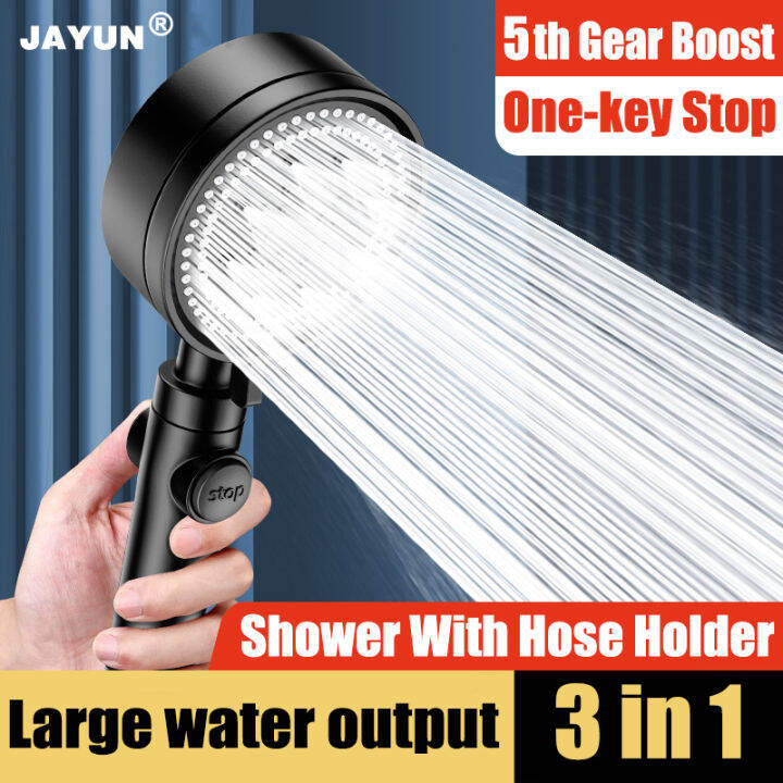 🔥high quality🔥 Shower Head Set Bathroom Shower With Hose Holder 3-in-1 Panel update 5-speed High ...