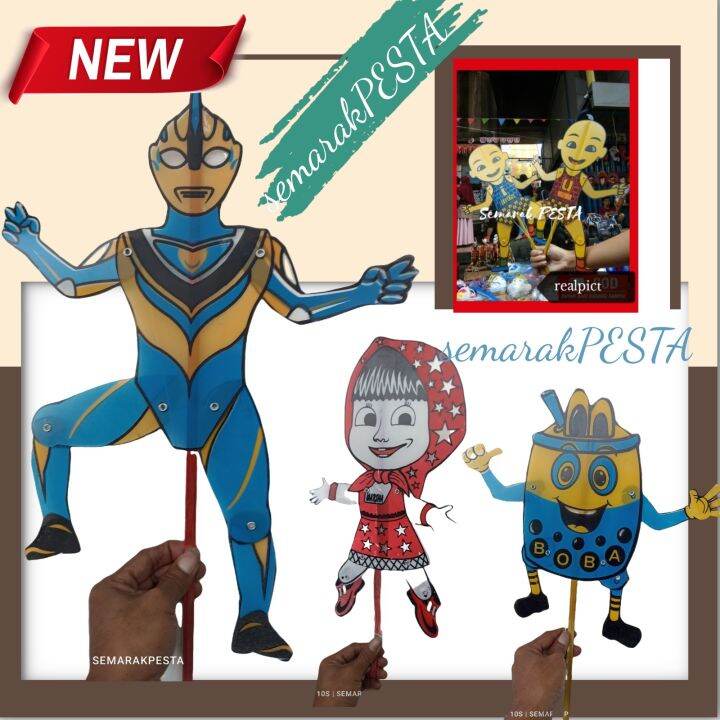 boneka wayang upin ipin, boneka wayang spongebob, boneka wayang mainan ...