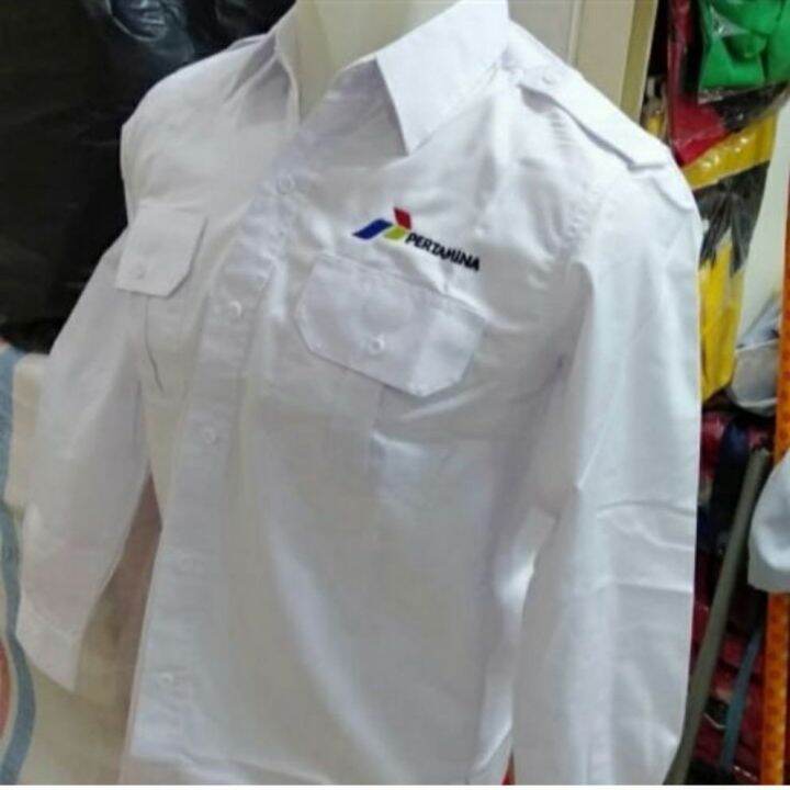 Kemeja pertamina putih panjang ⭐⭐⭐⭐⭐ | Lazada Indonesia