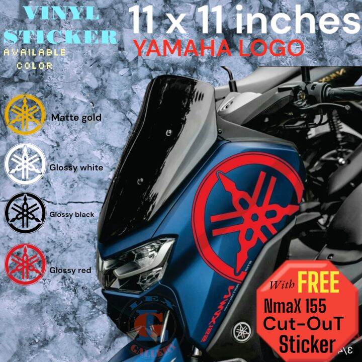 YAMAHA LOGO NmaX v2 CuT-OuT vinyl sticker 11" X 11" inches 1 pc only ...