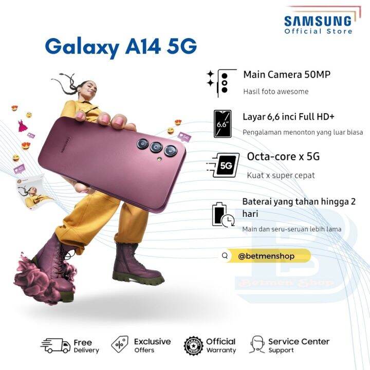Samsung Galaxy A14 5G RAM 6/128GB SEIN Resmi | Lazada Indonesia