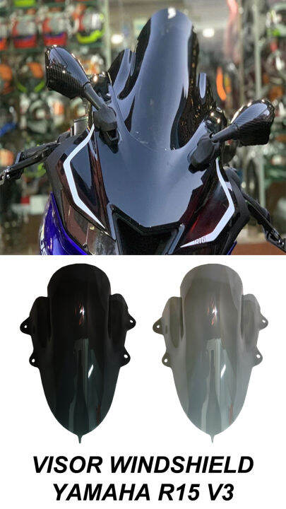Double Bubble Windshield Windscreen Visor Yamaha R15 V3 | Lazada