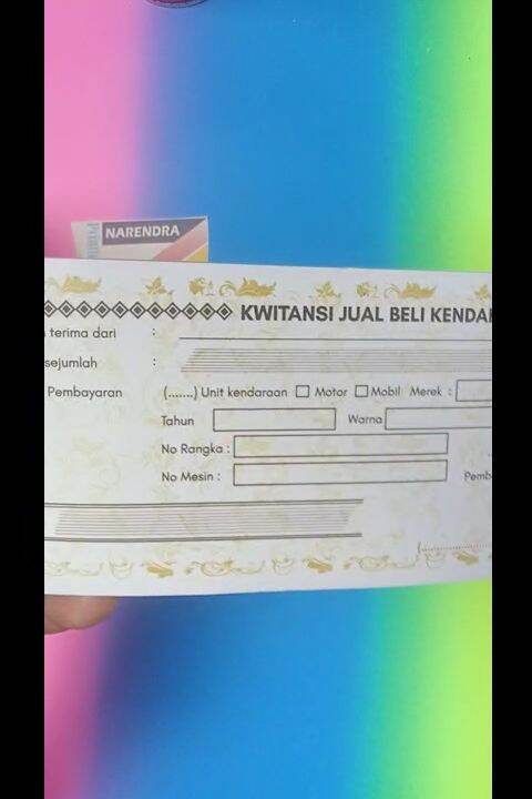 Kwitansi Jual Beli Motor Mobil Grosir Ecer 2 ply Rangkap | Lazada Indonesia