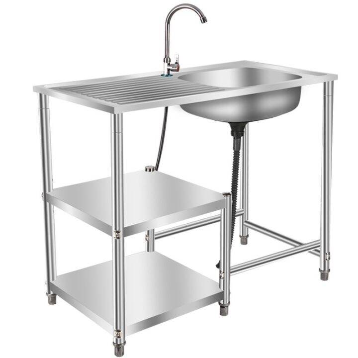 Kitchen Sink Stand Rack With Faucet 304 Stainless Steel Organizer Shelf ...