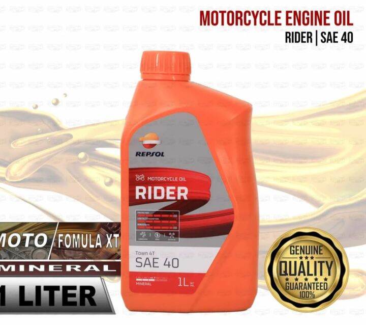 REPSOL MOTO FORMULA XT 4T -SAE-40 -RIDER TOWN- MENERAL ENGINE OIL 1L ...