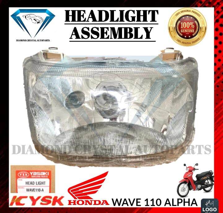 HEADLIGHT ASSEMBLY HONDA WAVE 110 ALPHA / CX110 (W/ BULB & HARNESS ...