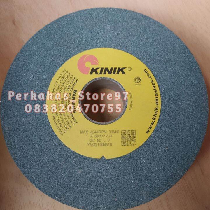 Batu gerinda kinik 1A 6" × 1" × 1-1/4" GC 80 LV grinding wheel batu ...