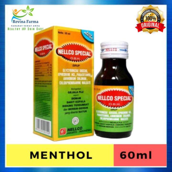 OBH Nelco Special 55ml Rasa Menthol, Jahe & Madu Obat Batuk, Pilek ...