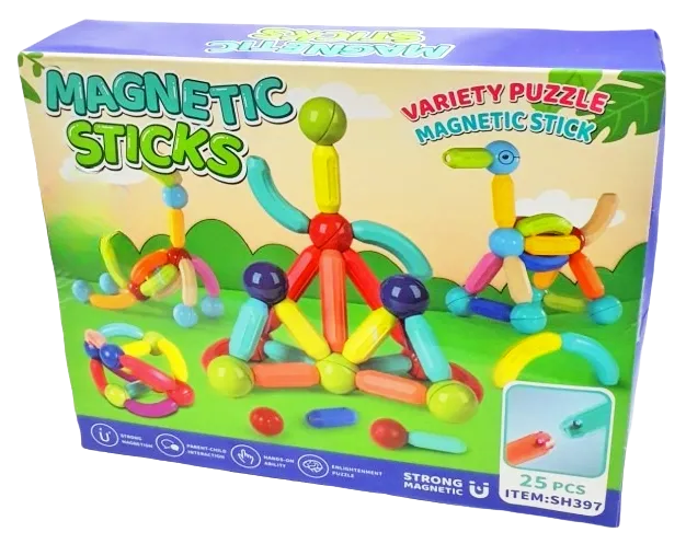 Mainan Blok Balok Susun Stik Bola Batang Magnet Bangunan Magnetic Bloks ...