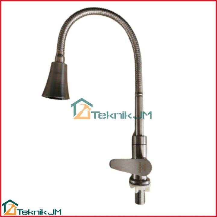 Kran Angsa Fleksibel Stainless Tanam 2 Mode Semburan - Keran Air Bak ...