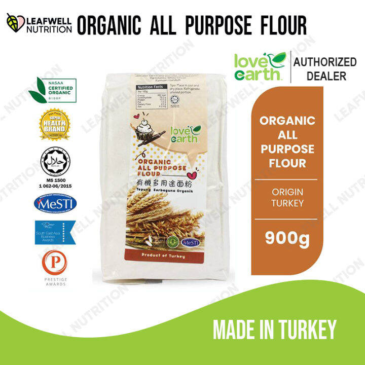 Organic All Purpose Flour 900g Wheat Flour Unbleached | Tepung Serba ...