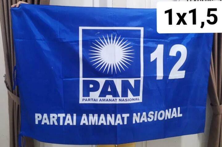 bendera partai PAN ukuran 1x1,5 terbaru | Lazada Indonesia
