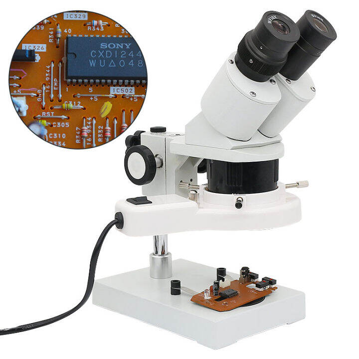 20X 40X Stereo Microscope Binocular Industrial Microscope with Optional ...
