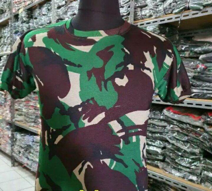 Kaos Loreng Pria Baju Kaos Doreng Baju Kaos Loreng TNI Kaos Hijau Botol Kaos Army Kaos Pahlawan ...