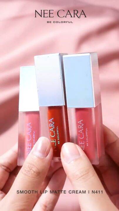 NEE CARA นีคาร่า ลิปสติกเนื้อครีม ลิปจุ่ม N411 SMOOTH LIP MATTE CREAM ...