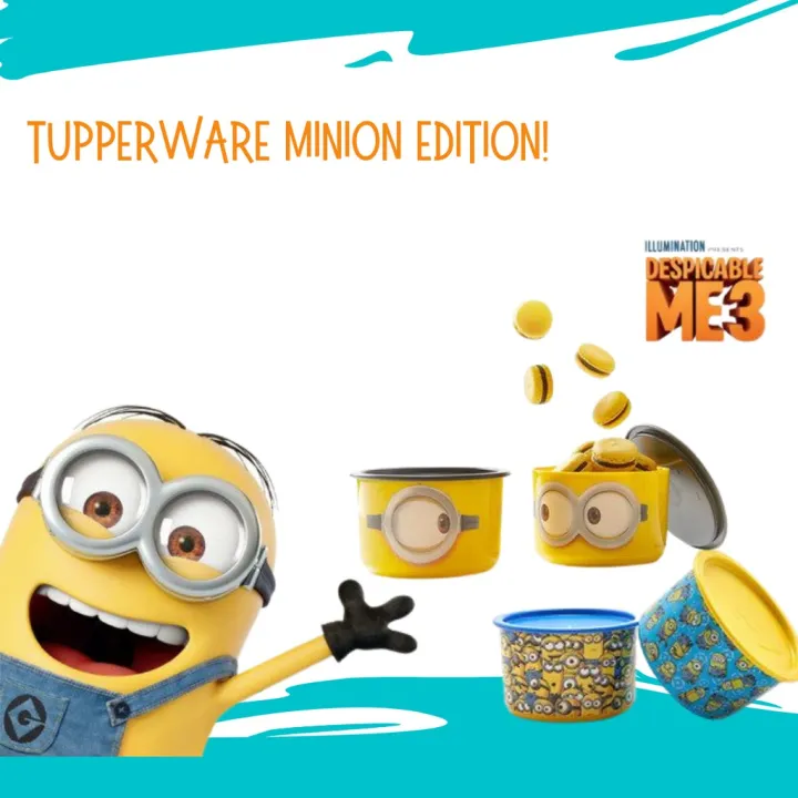 Minion canister set (2) Tupperware Minion google canister dan ...