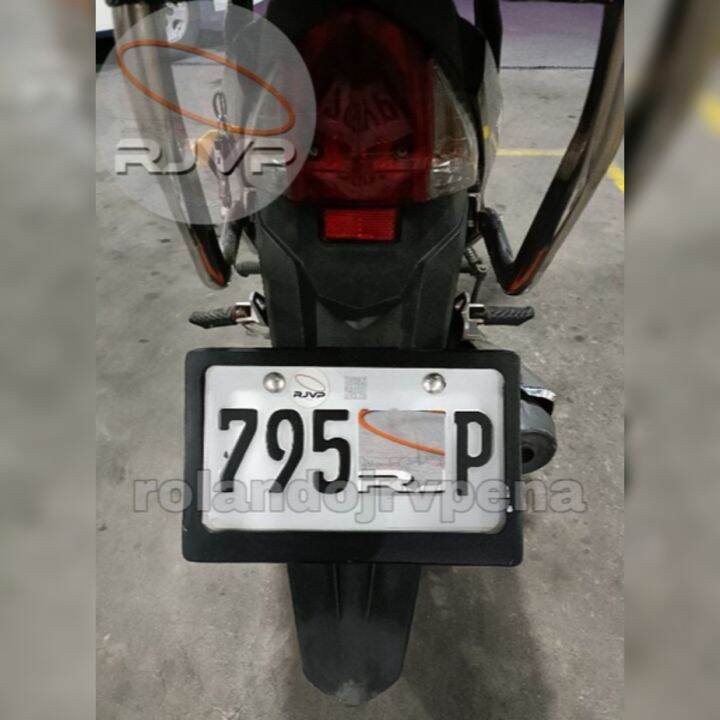 Motorcycle Plate Number Cover / Plate Number Holder LTO Std Size Black ...