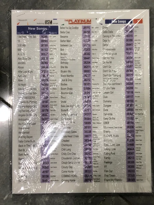 Platinum songlist for model Reyna series, X-Series, Kapitan, T-Series(SONGLIST ONLY) | Lazada PH