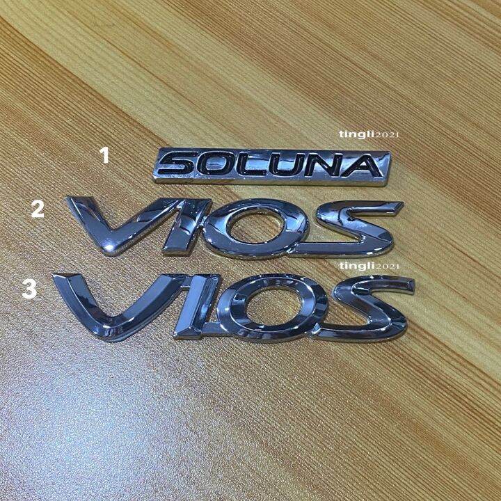 โลโก้ SOLUNA VIOS VIOS ติดท้าย Toyota วีออส ราคาต่อชิ้น | Lazada.co.th