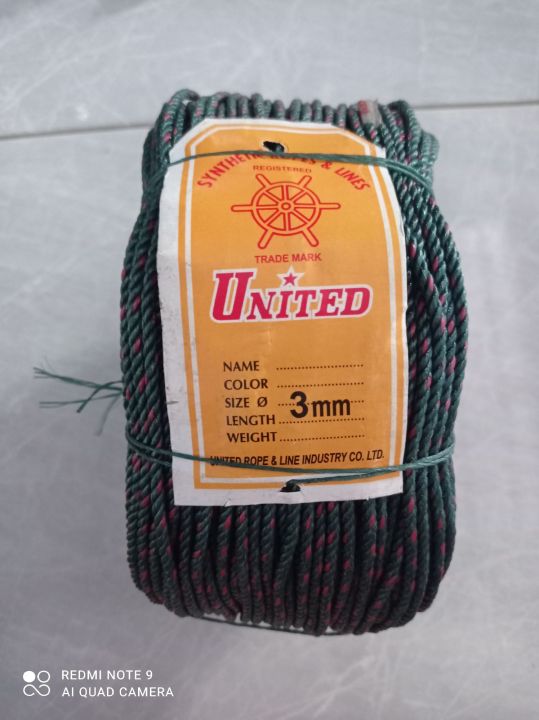 Tali Tambang Tampar 3mm United Tali Tambang Jaring Ikan Lazada Indonesia
