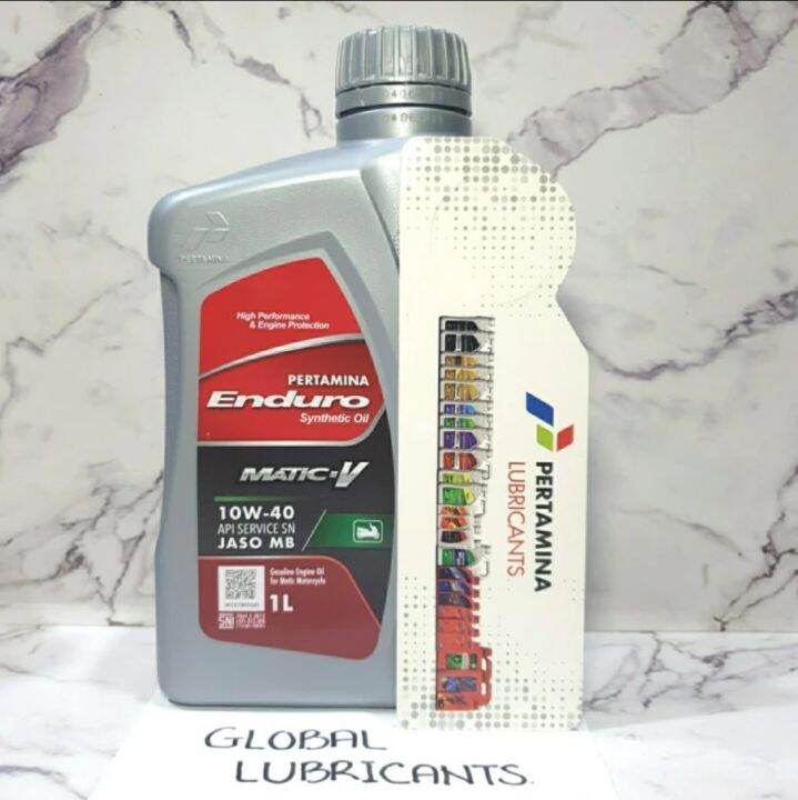 Pertamina Enduro Matic-V 10W-40 API SN 1 Liter (Oli Motor/ Kereta Metik ...