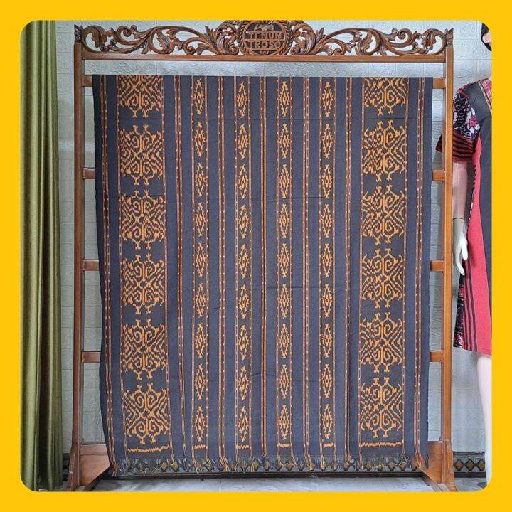 Kain Tenun Blangket Troso Jepara warna hitam abu orange permeter ...