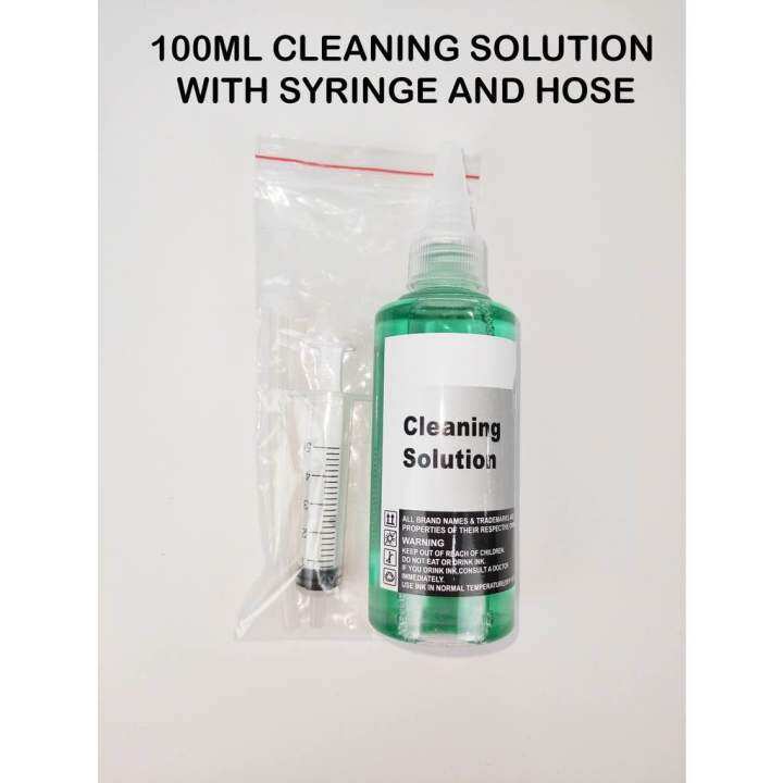 Cleaning Solution w/ Syringe and hose (100ML) For Inkjet Printer ...