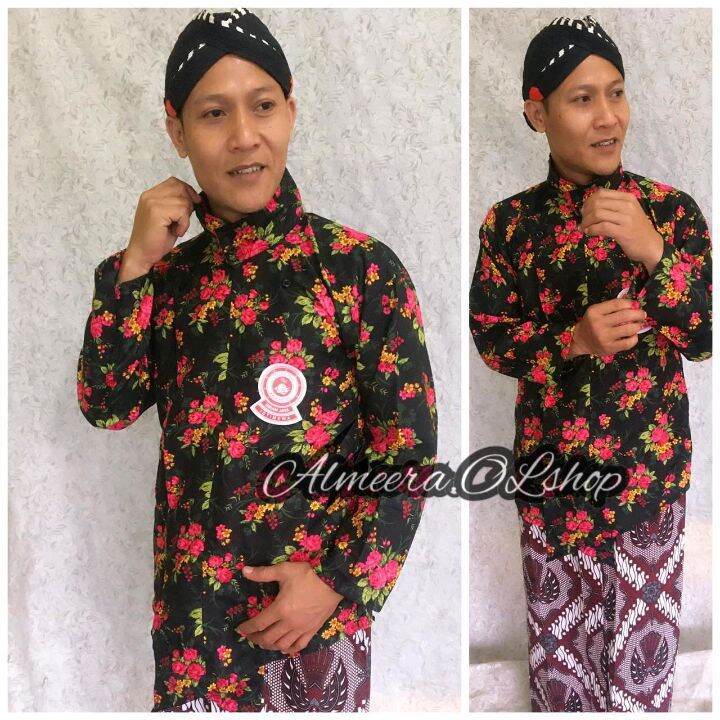 surjan kembang raja keong istimewa warna bunga merah pink | Lazada ...