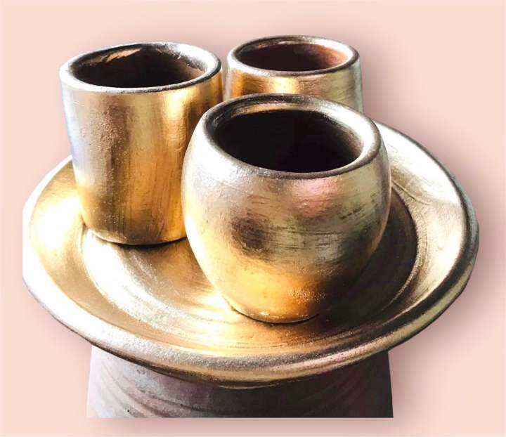 Prosperity Gold Clay Pots Centerpiece | Lazada PH