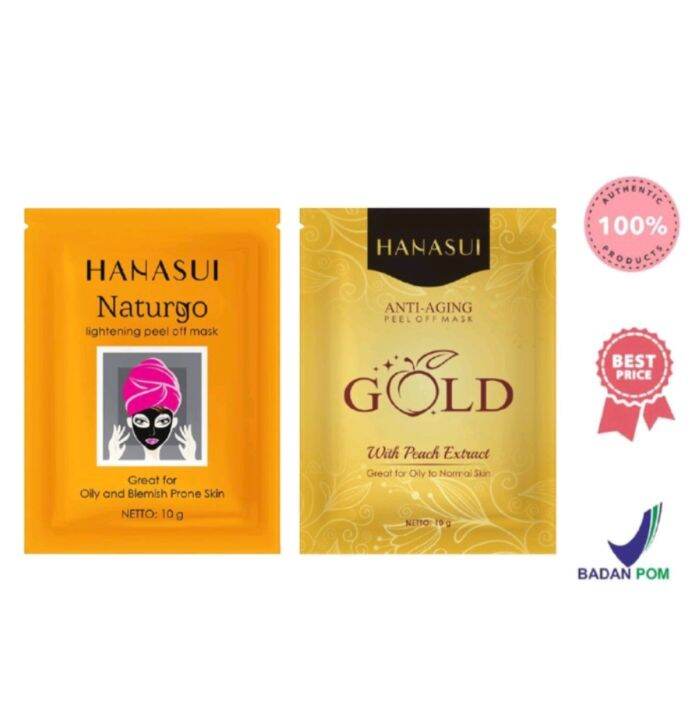 HANASUI Naturgo Lightening Peel Off Mask Black Sachet / Anti Aging Peel ...