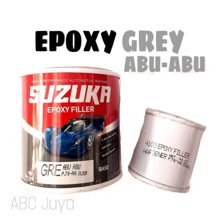 Cat Suzuka Epoxy Filler Grey + Hardener 2 komponen Cat Dasar Cepat ...