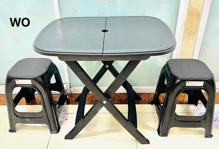 folding table w/ 2 chairs | Lazada PH