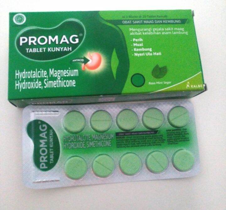 Promag tablet per strip isi 10 tablet obat maag lambung | Lazada Indonesia