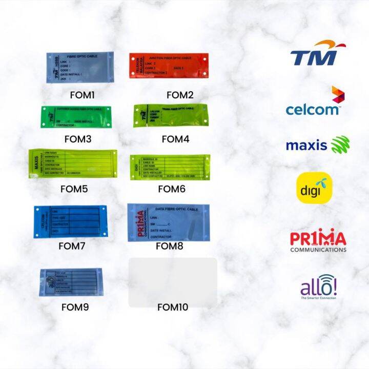 CABLE TAGGING, FIBER OPTIC MARKER (DIGI, CELCOM, MAXIS, TELEKOM, ALLO ...