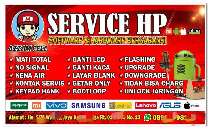 Spanduk Servis Hp 300x80 | Lazada Indonesia