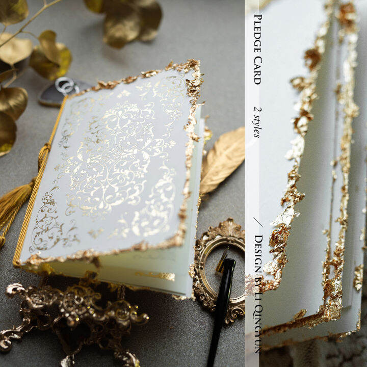 [Li Qingyun] การ์ดคำสาบานสำหรับงานแต่งงานแบบออริจินอลหนังสือรับรองการ ...