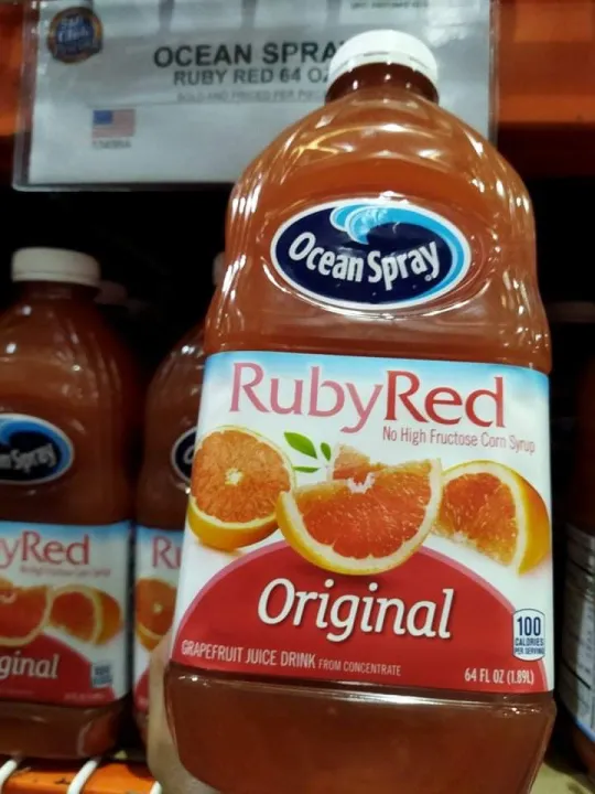 OCEAN SPRAY RUBY RED ORIGINAL JUICE DRINK (1.89 L) excellent source of ...