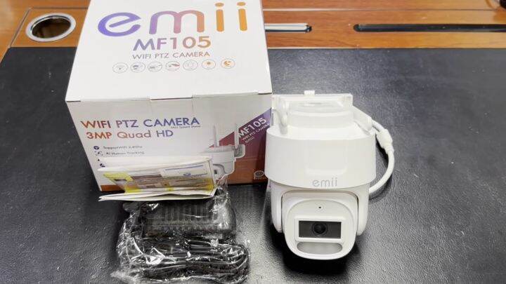กล้องวงจรปิดภายนอก หันได้ โต้ตอบได้ กลางคืนภาพสี กันฝน กันแดด ไม่มีเน็ตก็ใช้ได้ Emii MF105 ...