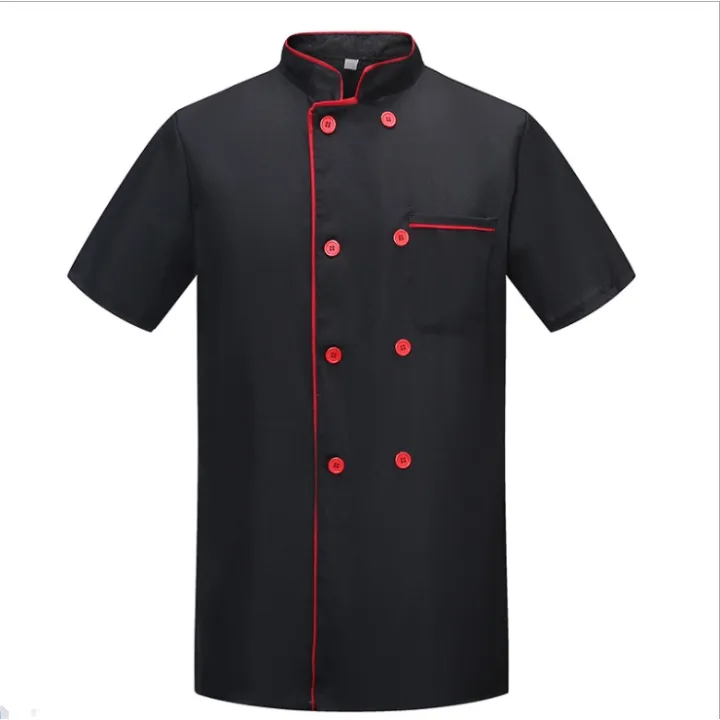 Men Women Double Breasted Short Sleeve Chef Coat Restaurant Cook ...