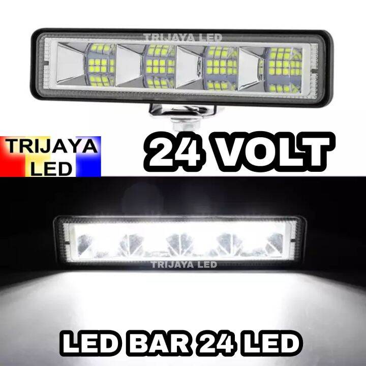 Lampu Tembak Sorot 24 Volt LED CWL 24 Mata BESI BAR CREE Truk Bus ...