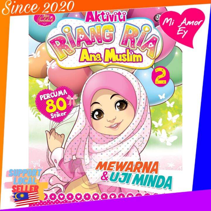 Buku Aktiviti Riang Ria Ana Muslim #2 Buku Aktiviti Tadika & Stiker ...